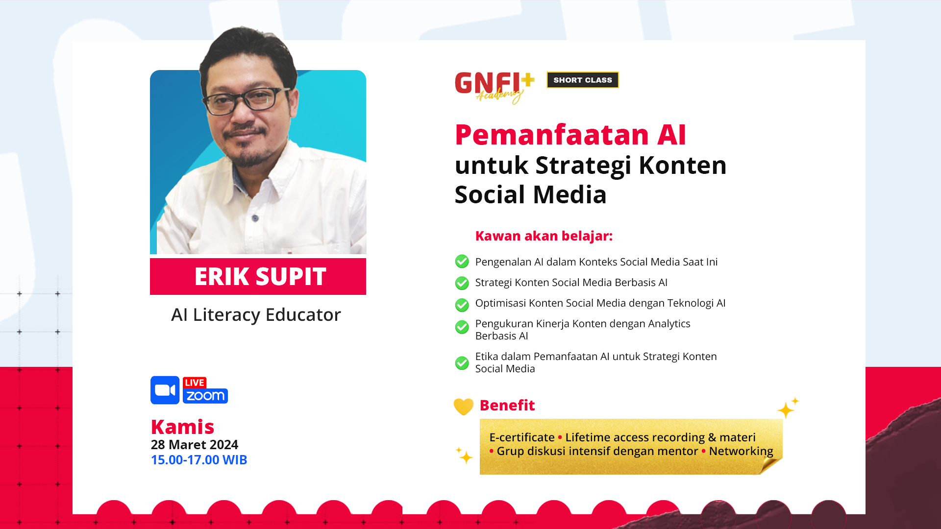 Pemanfaatan AI untuk Strategi Konten Social Media [LIVE] - GNFI Academy