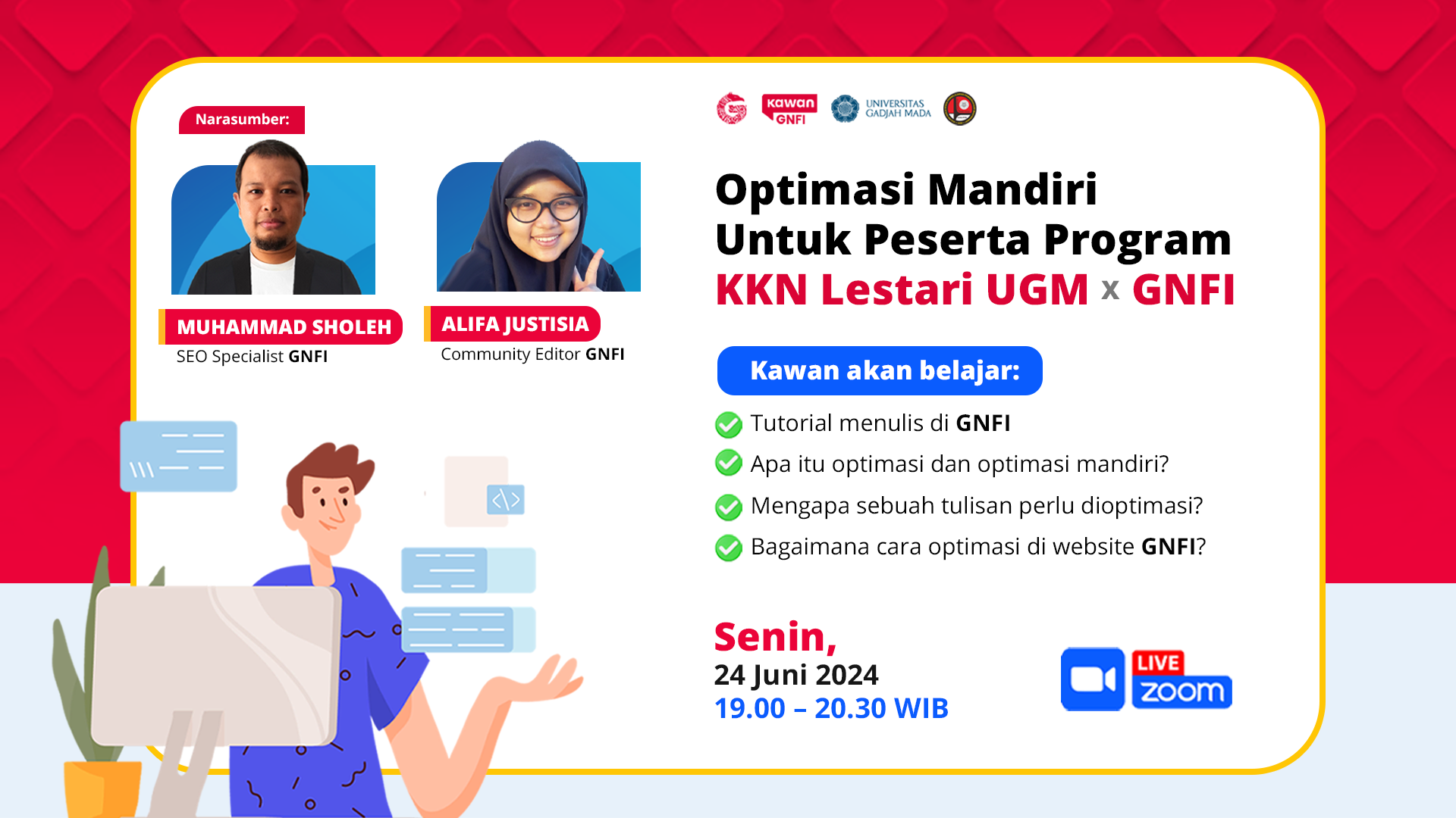 Optimasi Mandiri Untuk Peserta Program KKN Lestari UGM X GNFI; Tulisan Mudah Ditemukan di Mesin ...