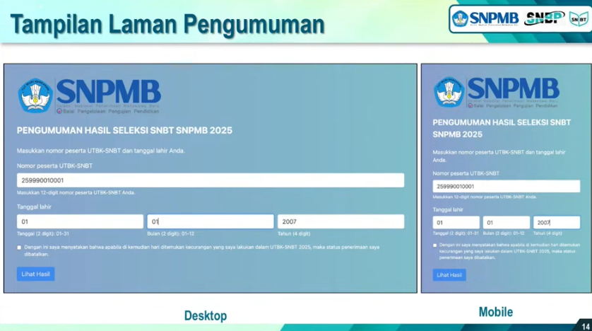 Begini Cara Cek Pengumuman UTBK SNBT 2025 Beserta Link Mirror-nya