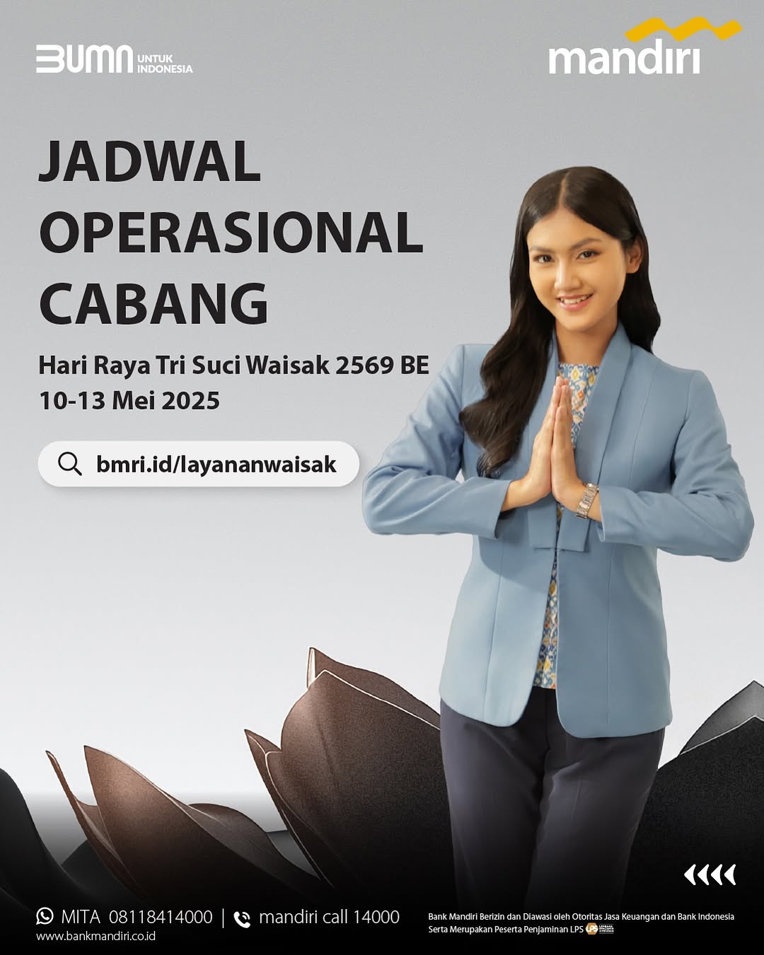 Cuti Bersama Waisak 2025, Apakah Bank BCA, BNI, BRI, Mandiri Libur?