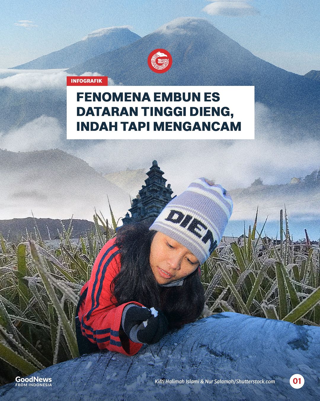 Fenomena Embun Es Selimuti Dataran Tinggi Dieng, Indah tapi Mengancam