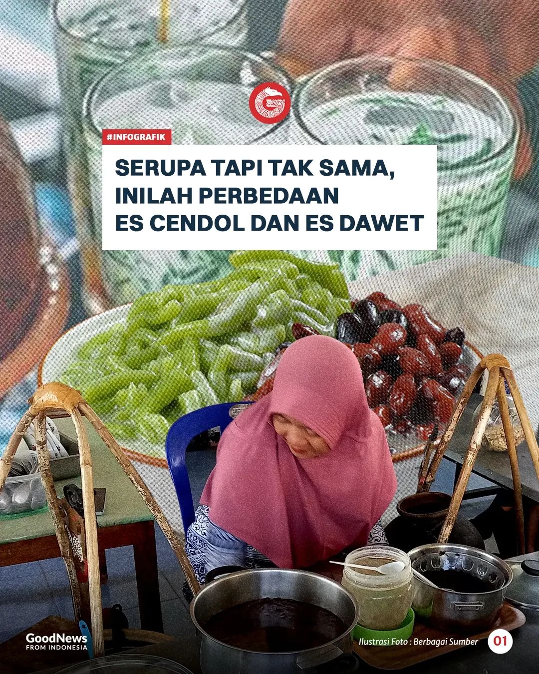 Serupa tapi Tak Sama, Inilah Perbedaan Es Cendol dan Es Dawet