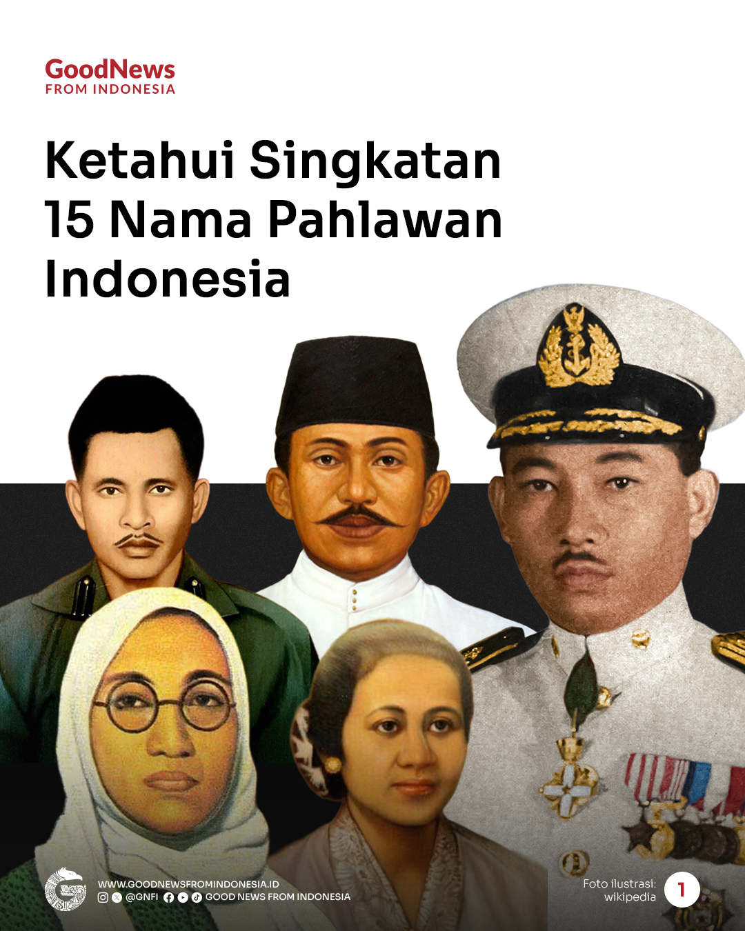 Singkatan 15 Nama Pahlawan Indonesia