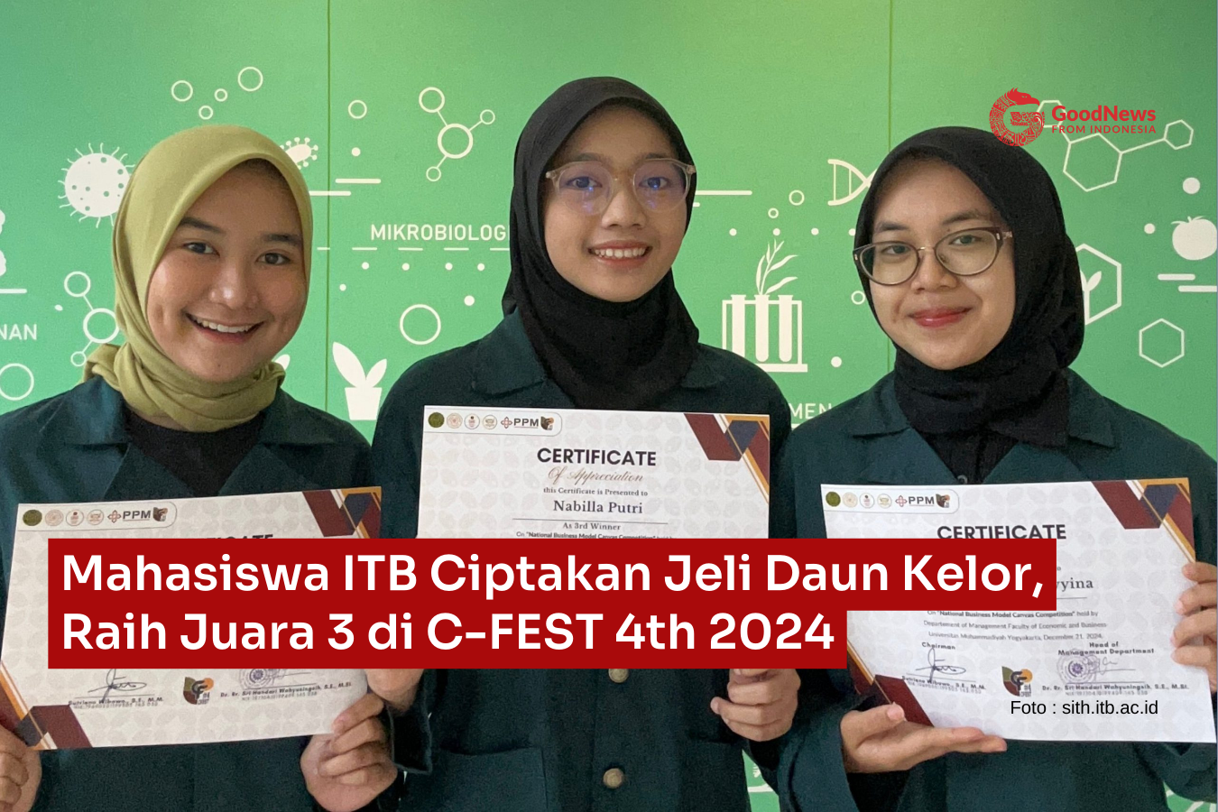 Mahasiswa ITB Ciptakan Jeli Daun Kelor, Raih Juara 3 di C-FEST 4th 2024